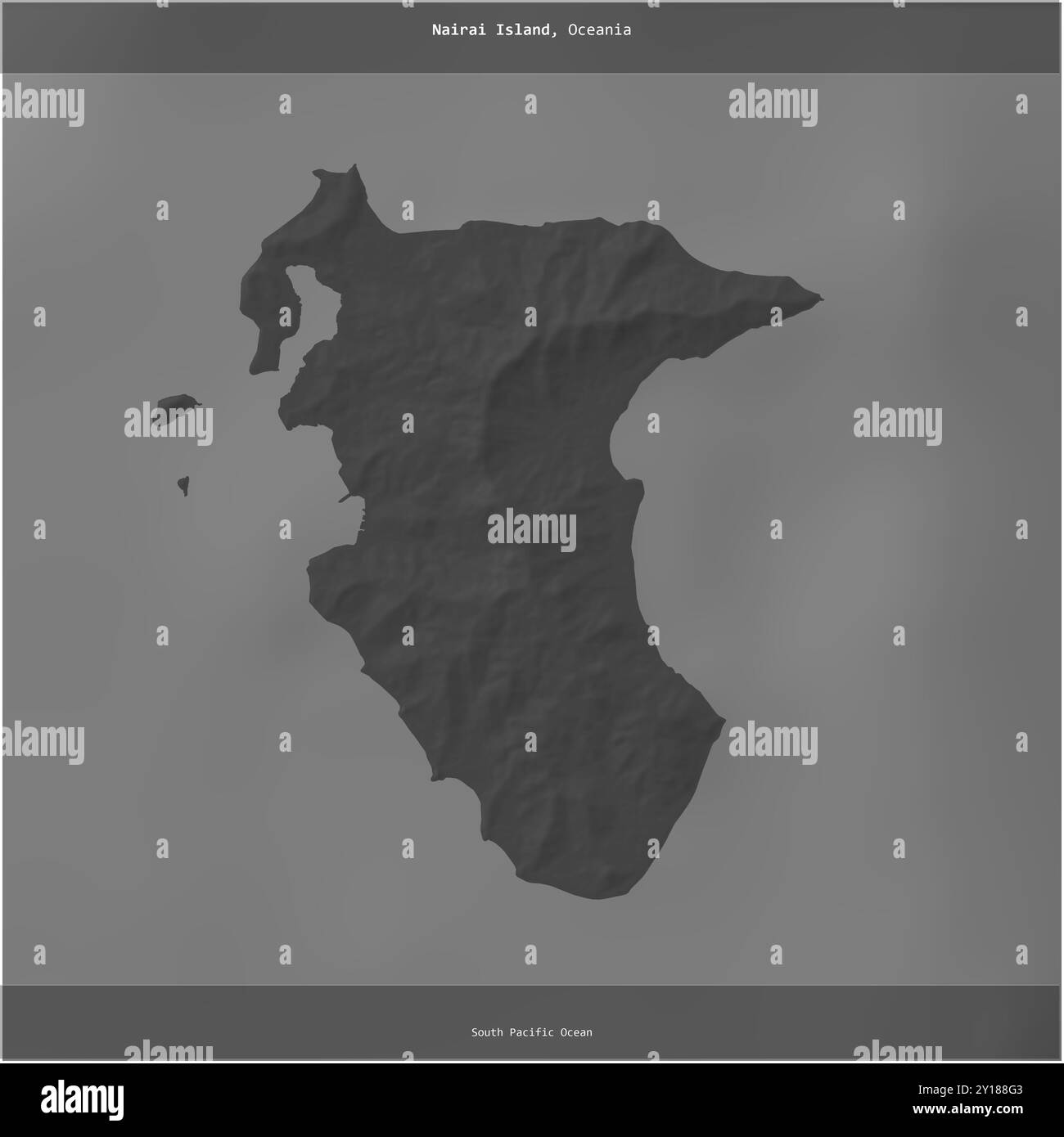 Nairai Island in the South Pacific Ocean, belonging to Fiji, cropped to ...