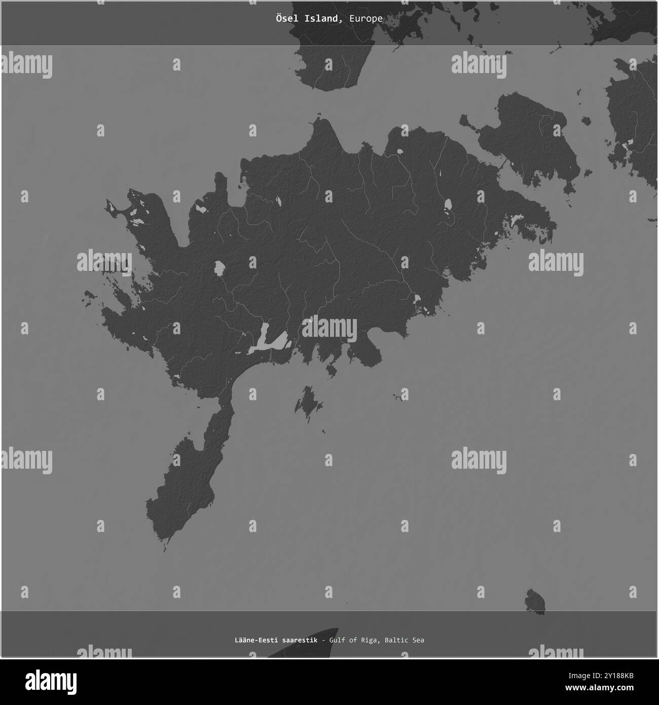Osel Island in the Baltic Sea, belonging to Estonia, cropped to square ...