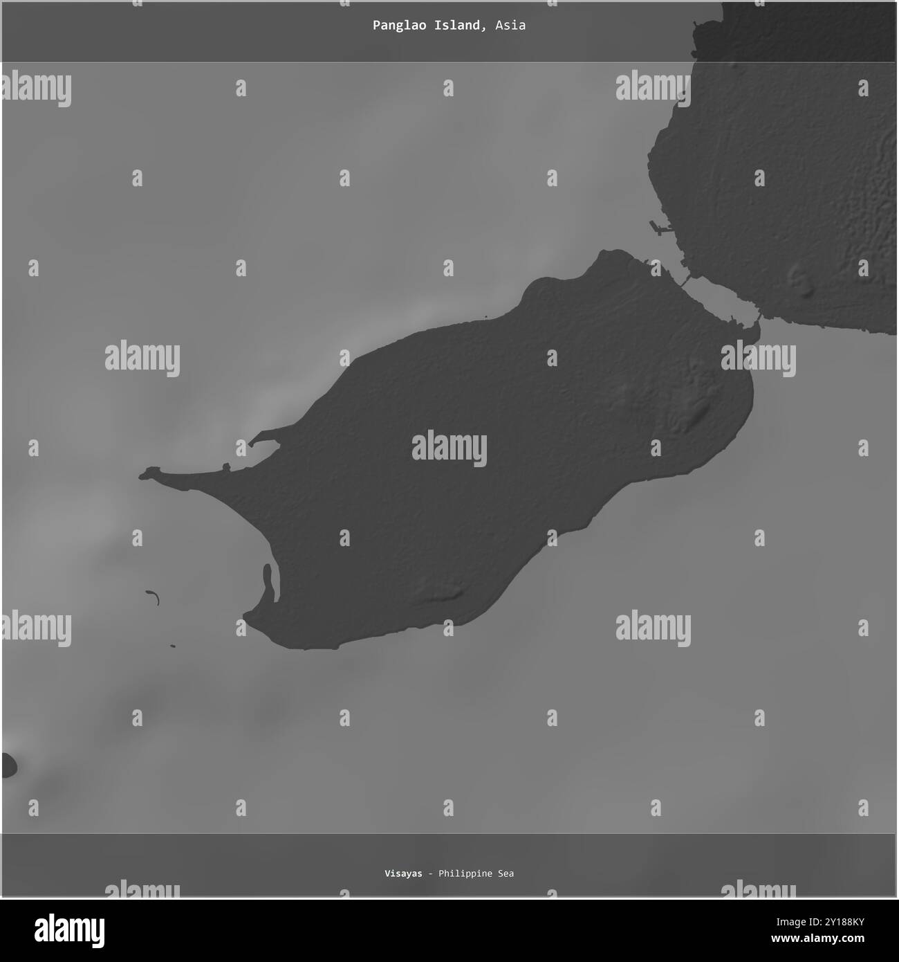 Panglao Island in the Philippine Sea, belonging to Philippines, cropped ...