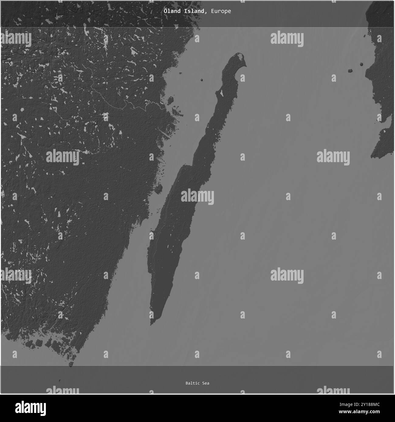 Oland Island in the Baltic Sea, belonging to Sweden, cropped to square ...