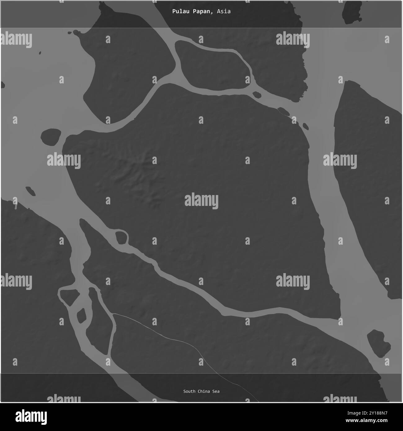 Pulau Papan in the South China Sea, belonging to Indonesia, cropped to ...