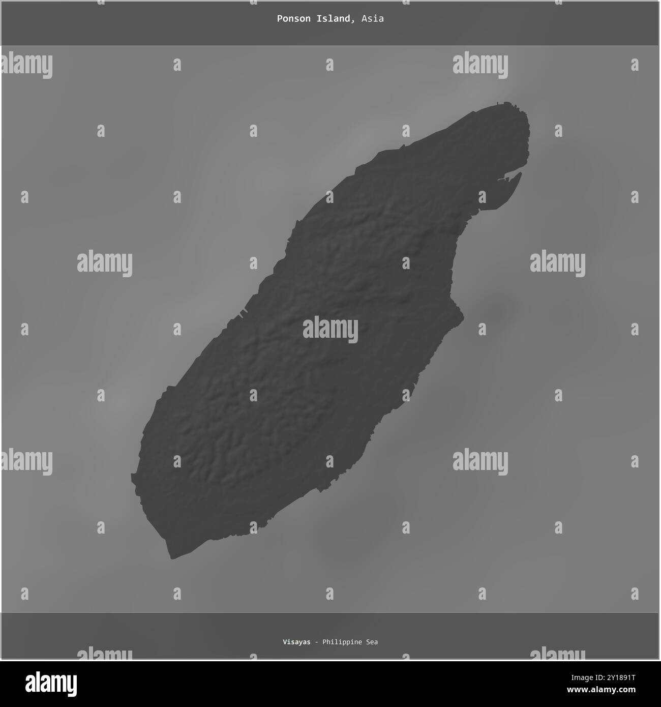 Ponson Island in the Philippine Sea, belonging to Philippines, cropped ...