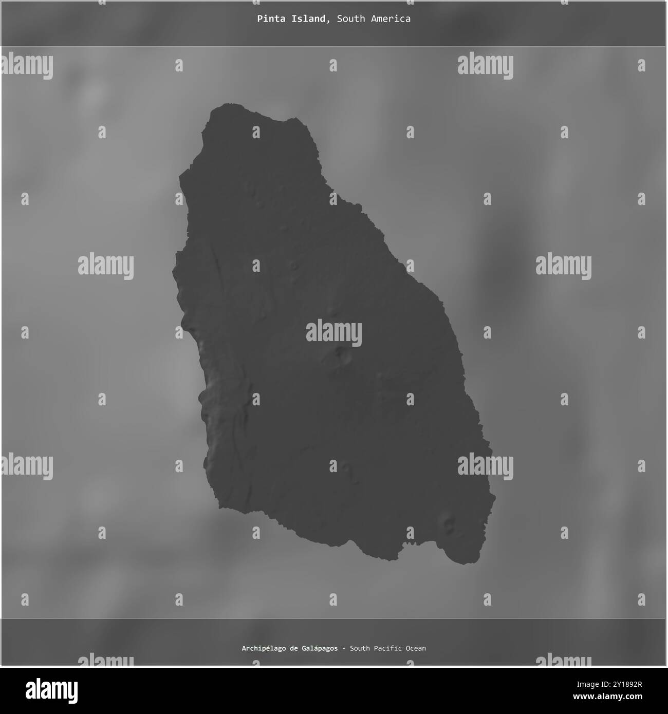 Pinta Island in the South Pacific Ocean, belonging to Ecuador, cropped ...