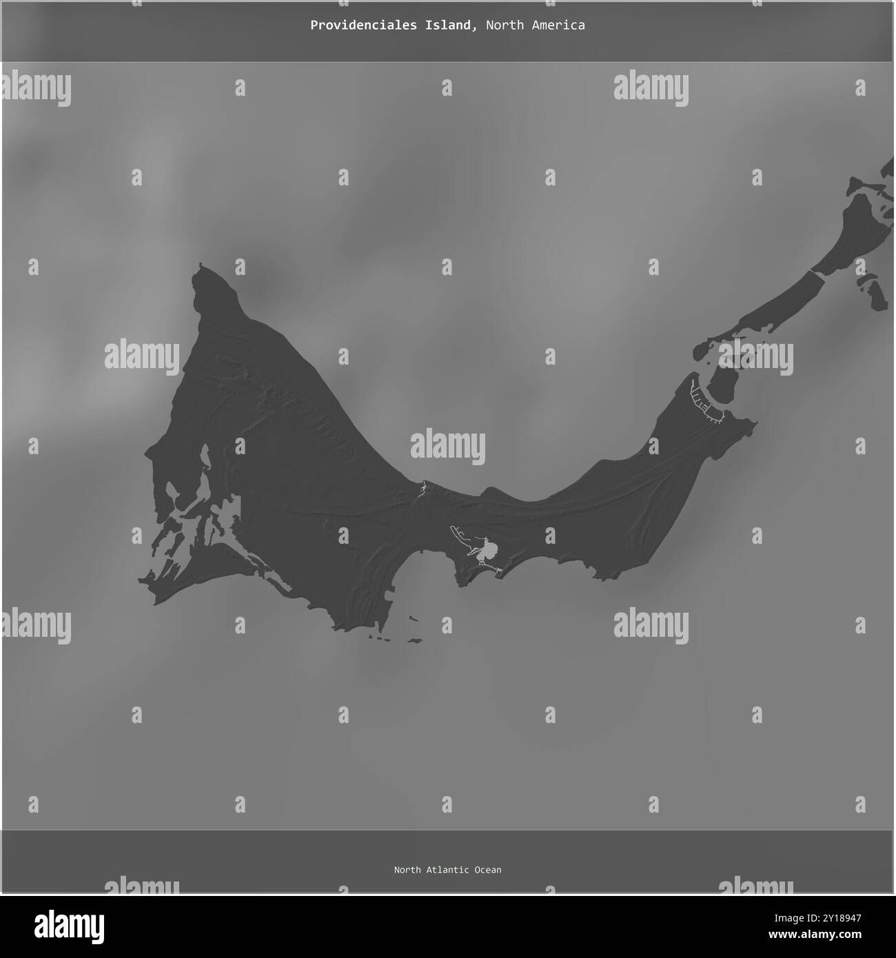 Providenciales Island in the North Atlantic Ocean, belonging to Turks ...