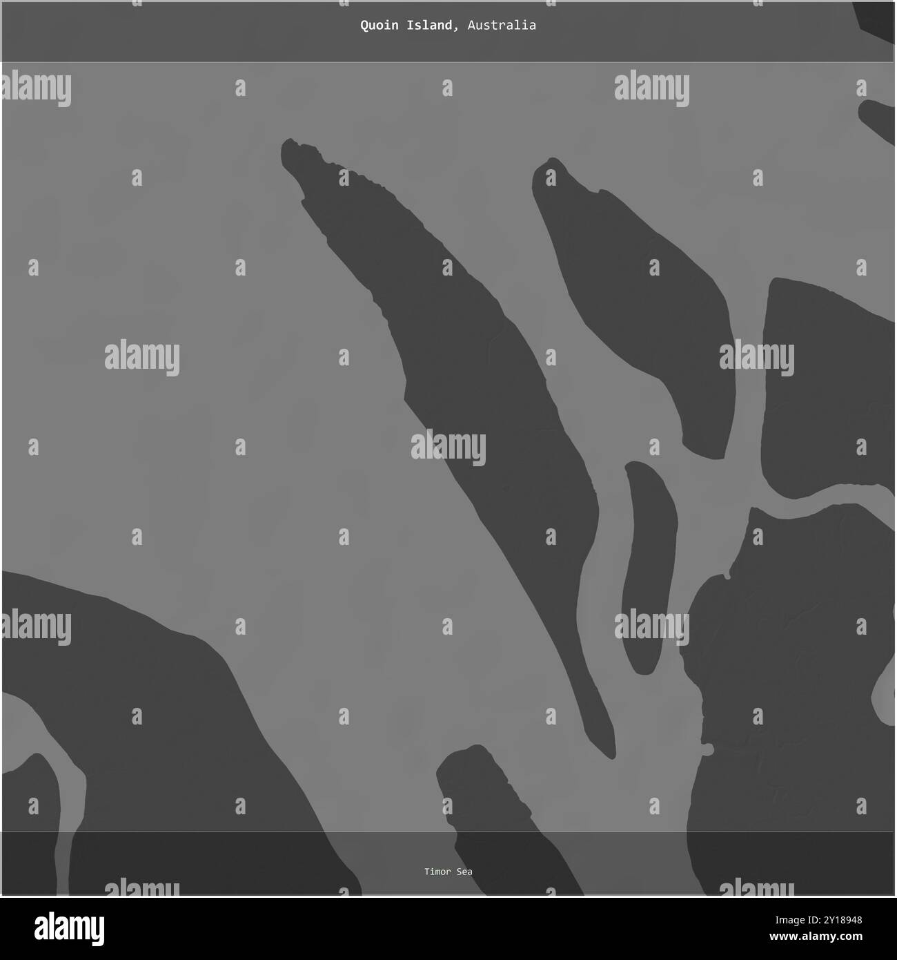 Quoin Island in the Timor Sea, belonging to Australia, cropped to ...