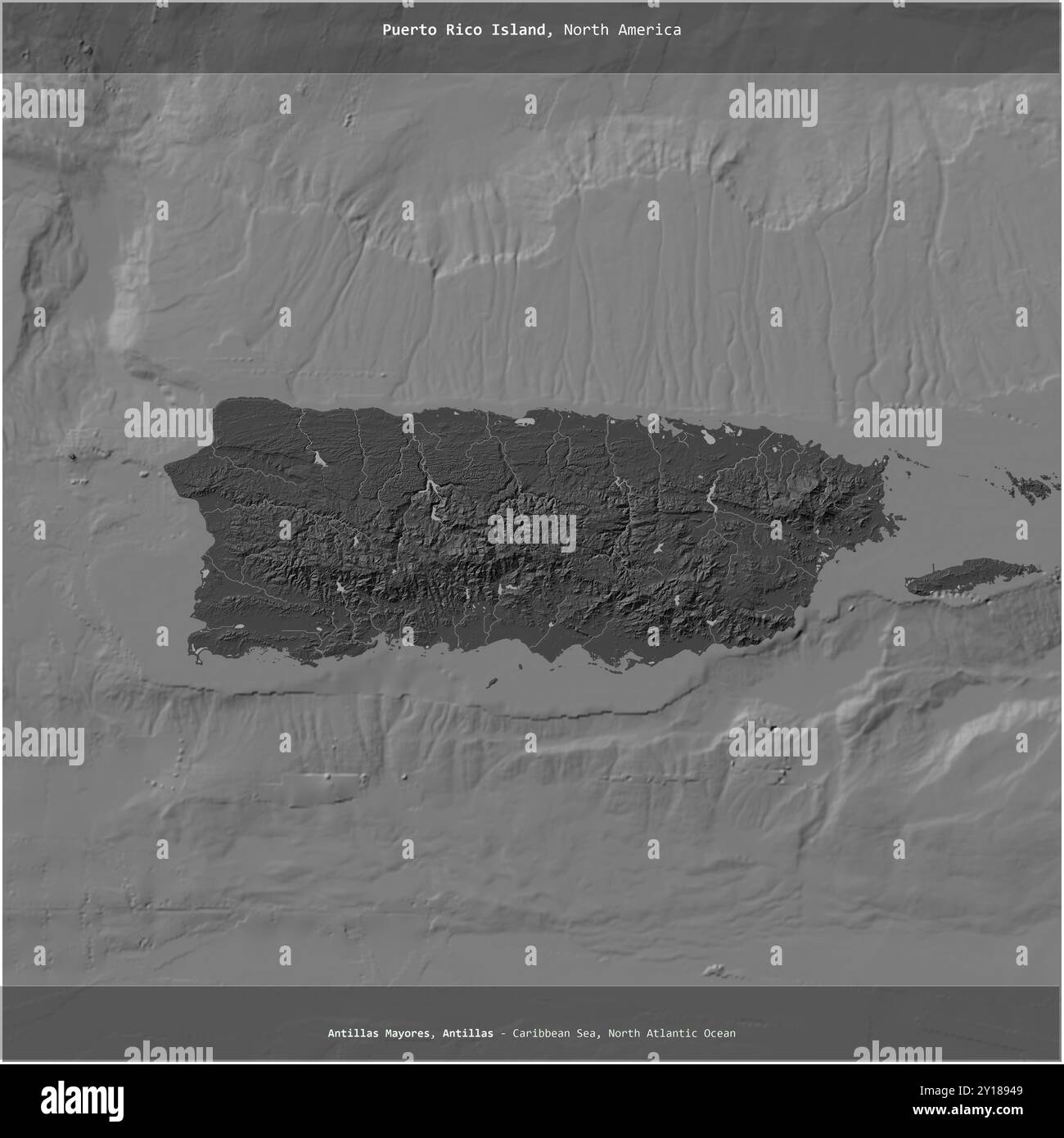 Puerto Rico Island in the Caribbean Sea, belonging to United States ...