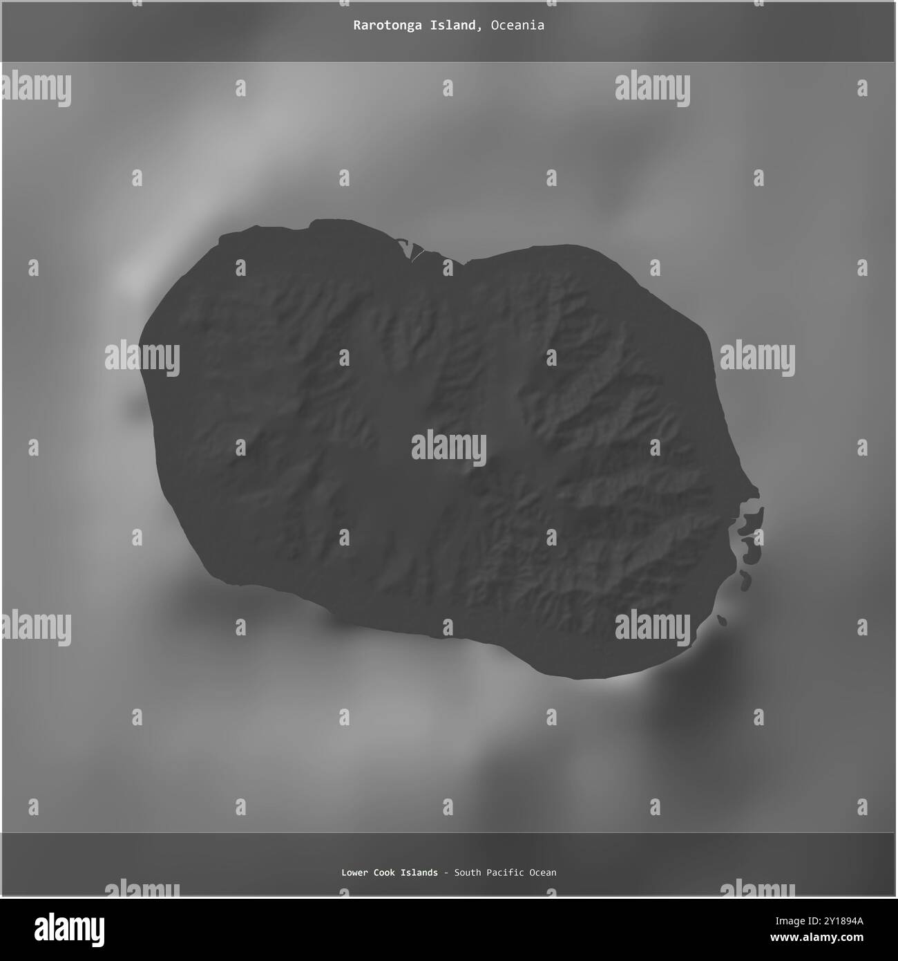 Rarotonga Island in the South Pacific Ocean, belonging to Cook Islands ...