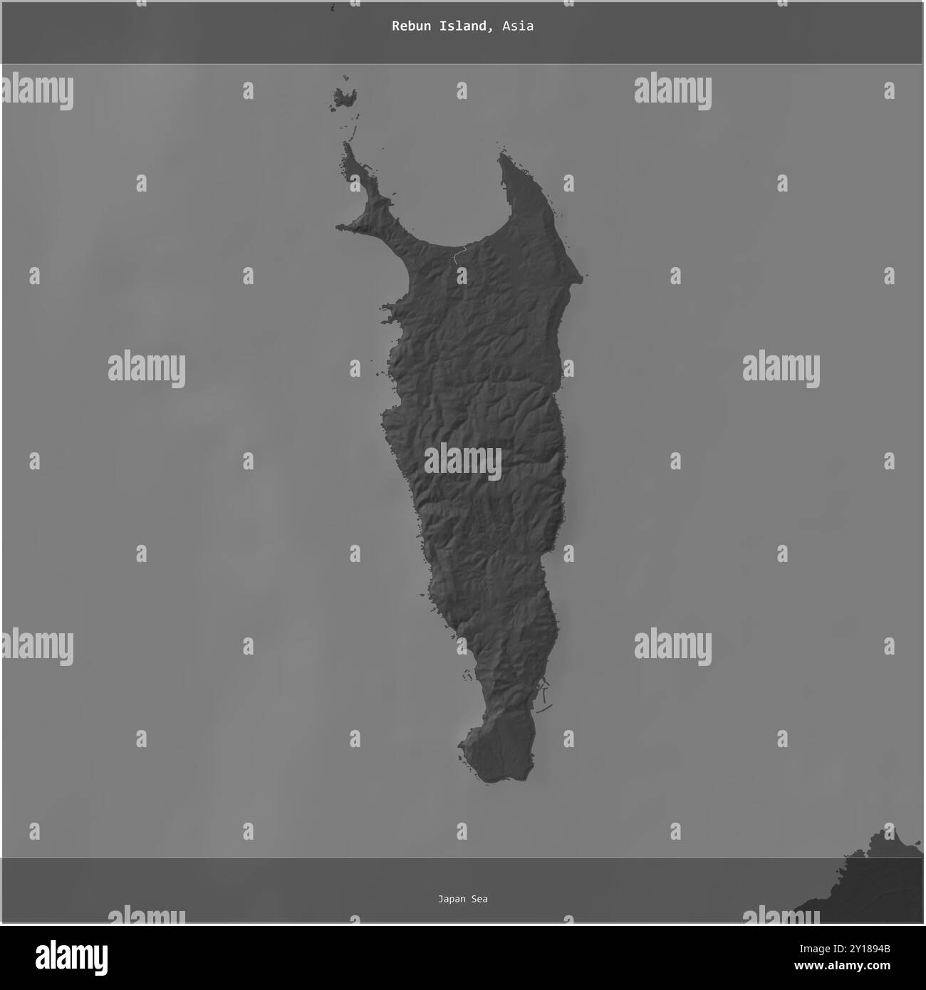 Rebun Island in the Japan Sea, belonging to Japan, cropped to square on ...