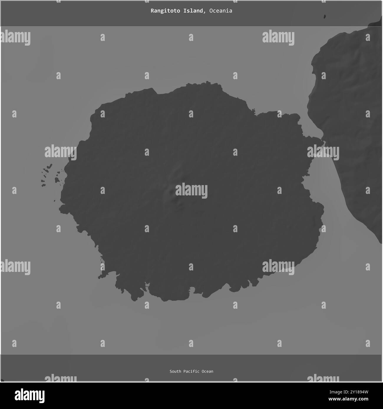 Rangitoto Island in the South Pacific Ocean, belonging to New Zealand ...
