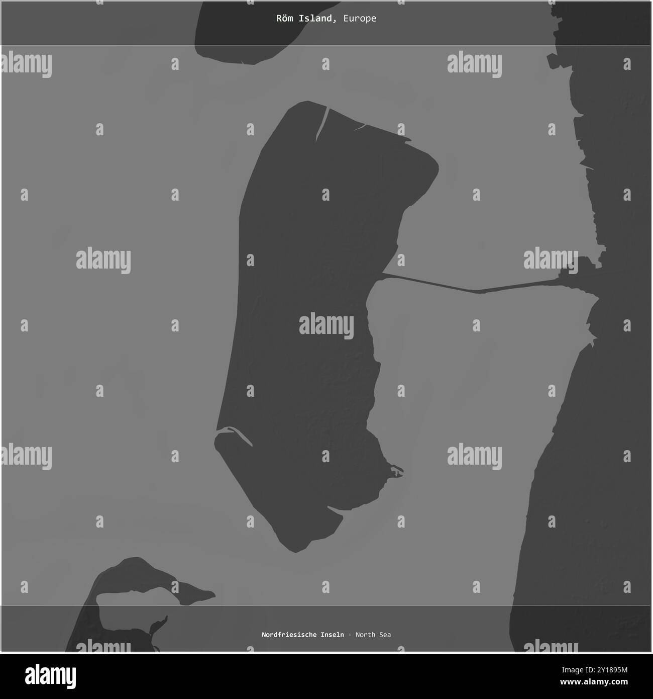 Rom Island in the North Sea, belonging to Denmark, cropped to square on ...