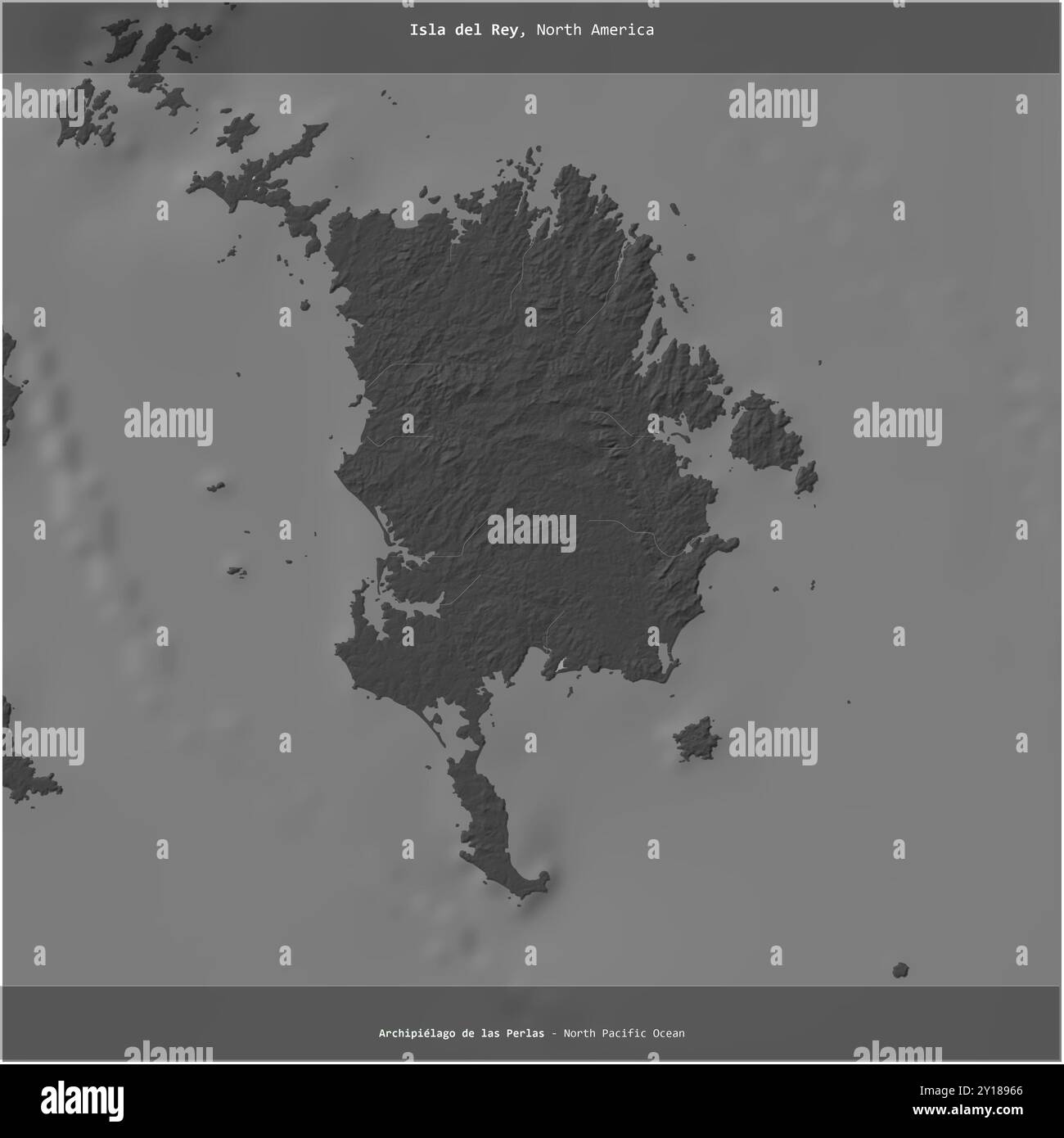 Isla del Rey in the North Pacific Ocean, belonging to Panama, cropped ...