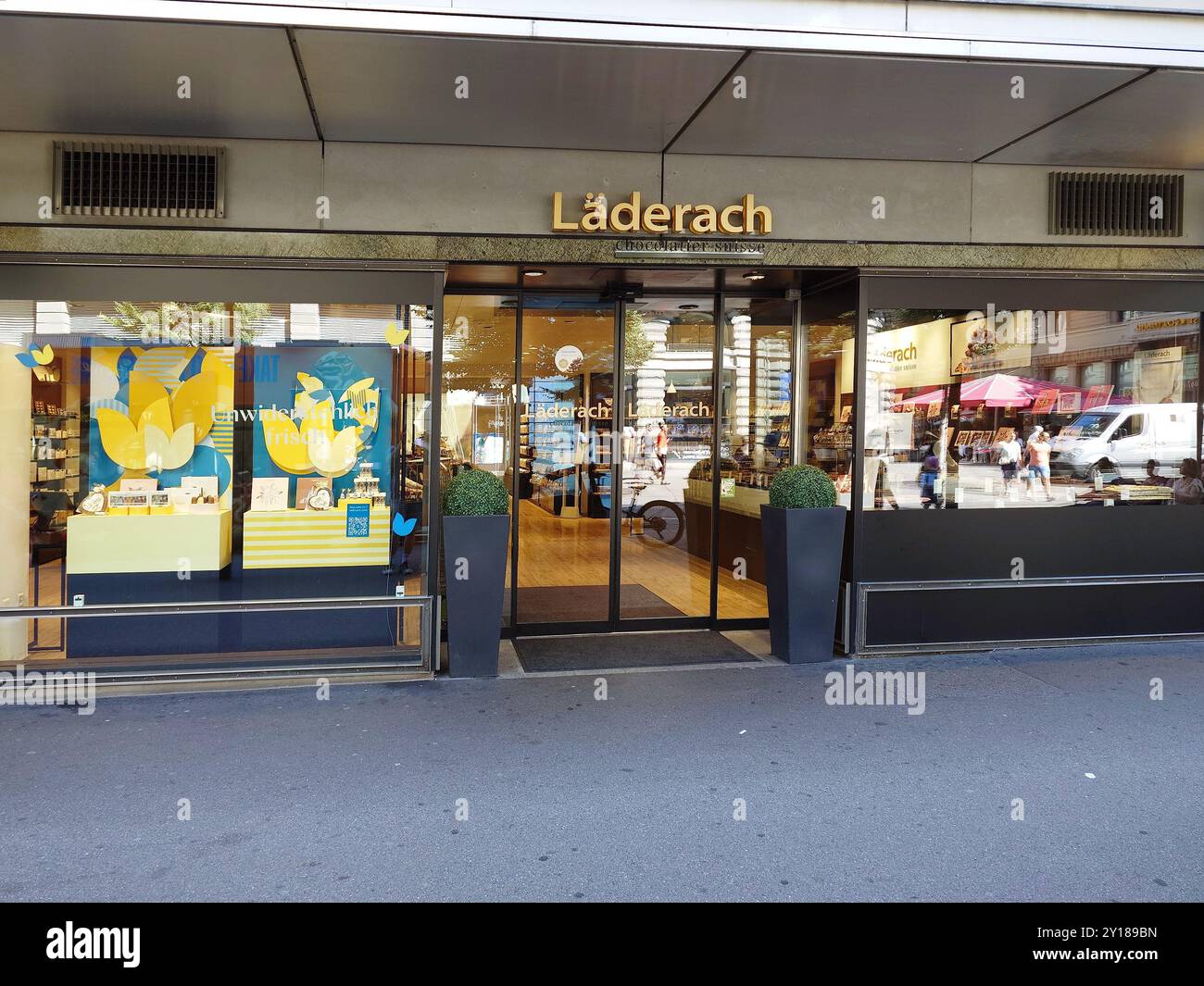 03-09-2024 Zurich, Switzerland. Läderach or Laderach chocolate store ...