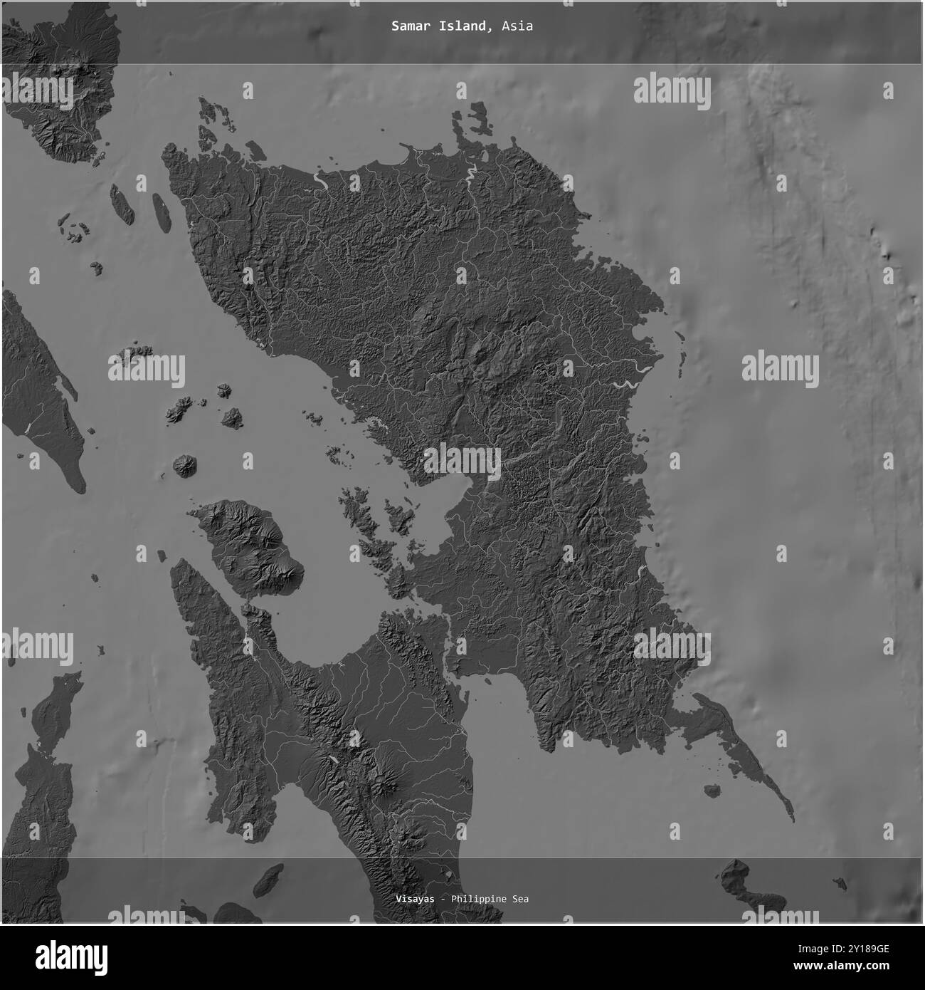 Samar Island in the Philippine Sea, belonging to Philippines, cropped ...