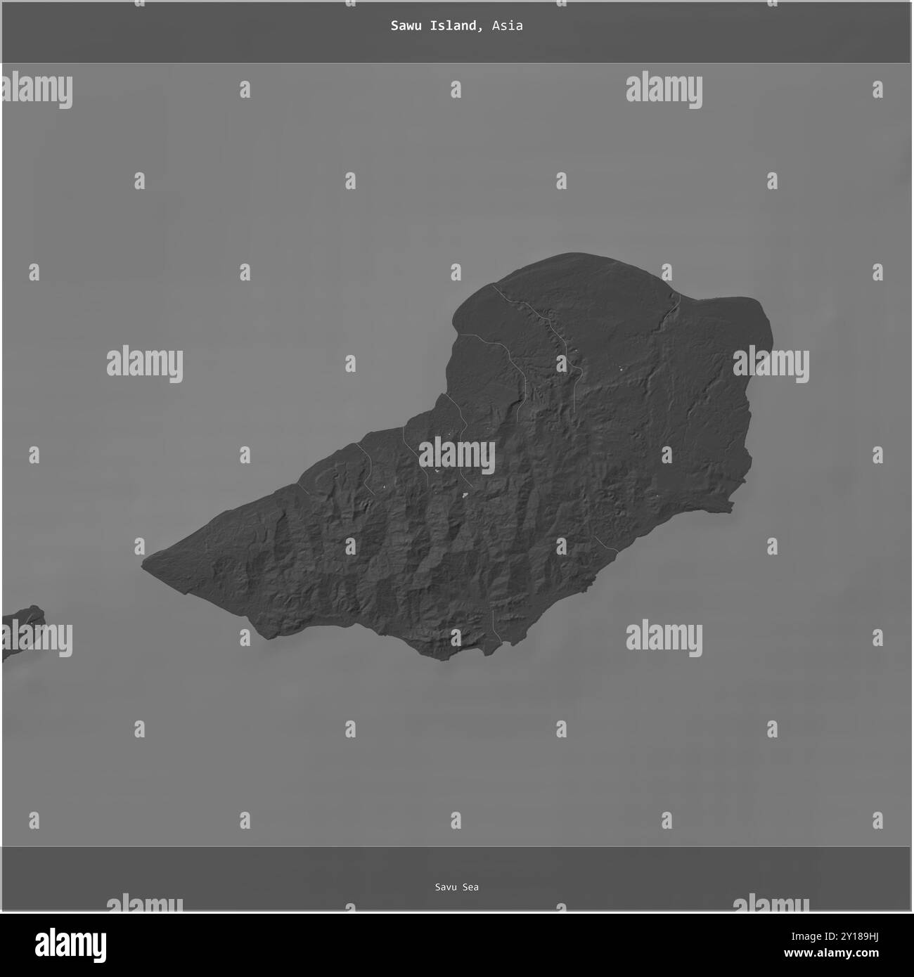 Sawu Island in the Savu Sea, belonging to Indonesia, cropped to square ...