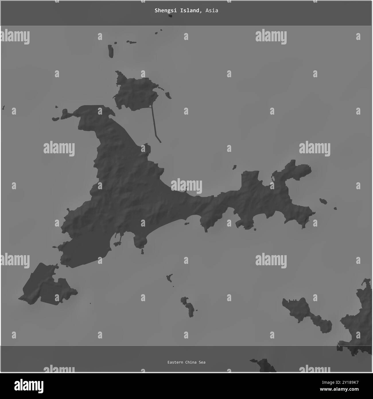 Shengsi Island in the Eastern China Sea, belonging to China, cropped to ...
