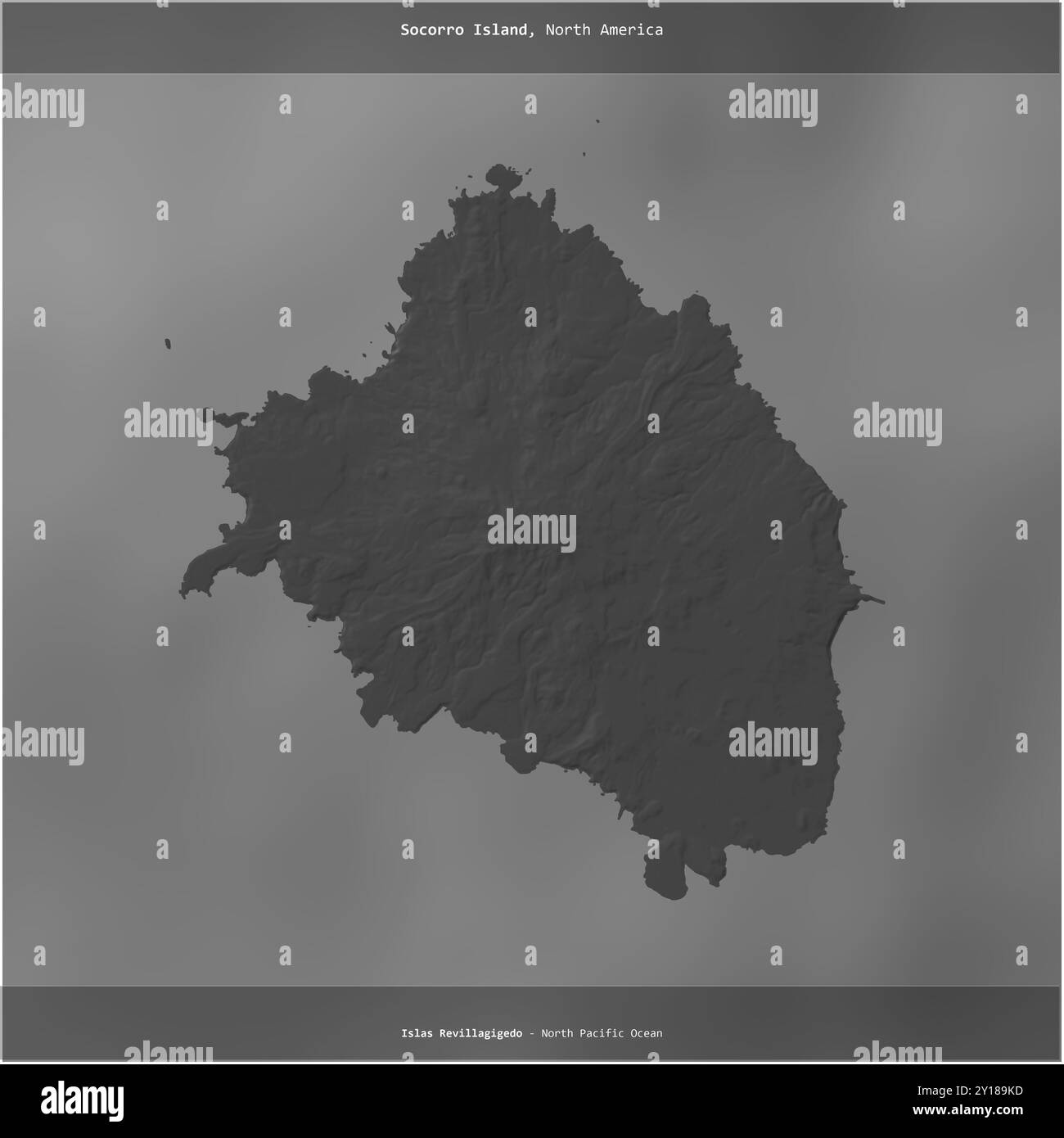 Socorro Island in the North Pacific Ocean, belonging to Mexico, cropped ...