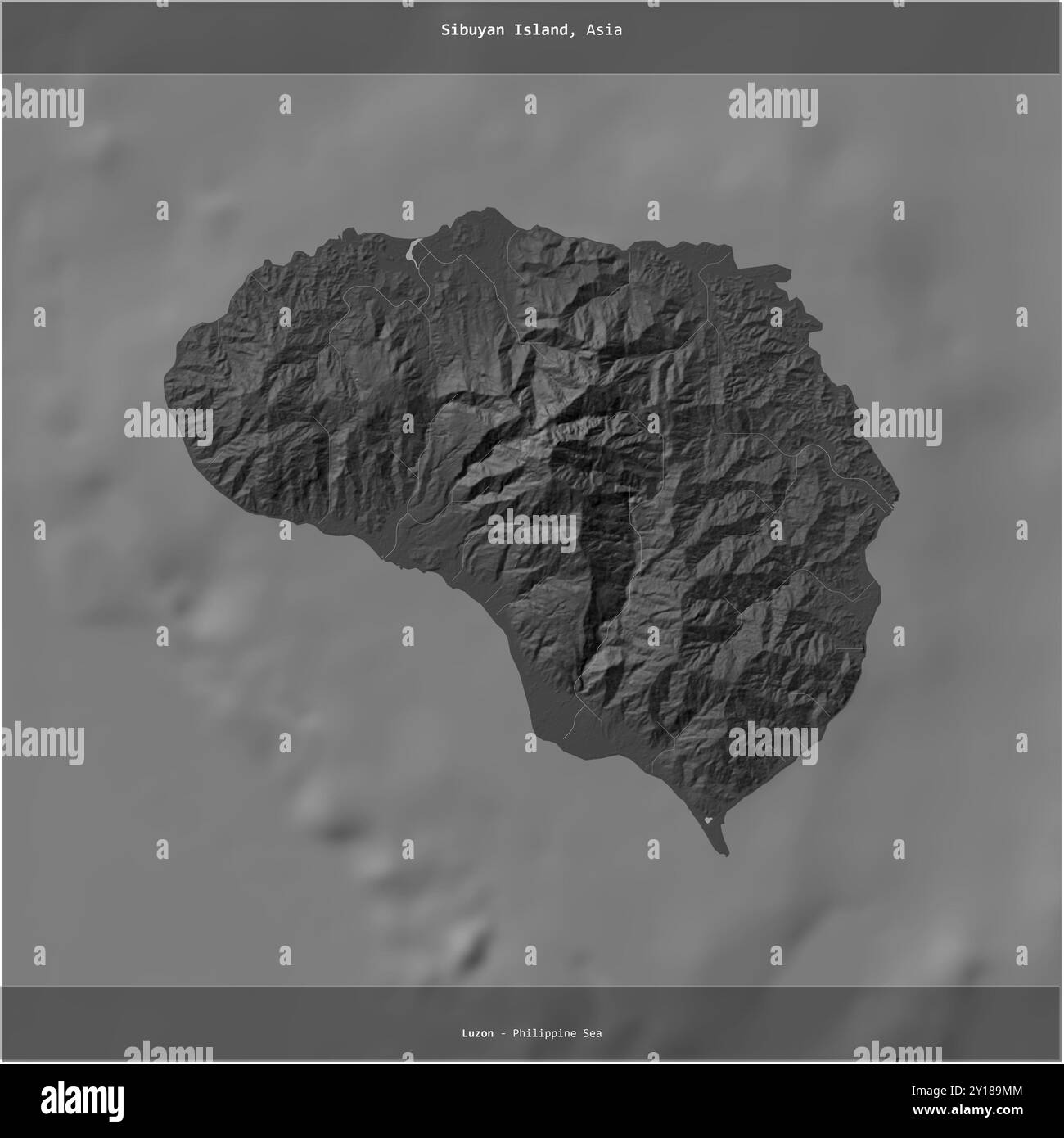Sibuyan Island in the Philippine Sea, belonging to Philippines, cropped ...