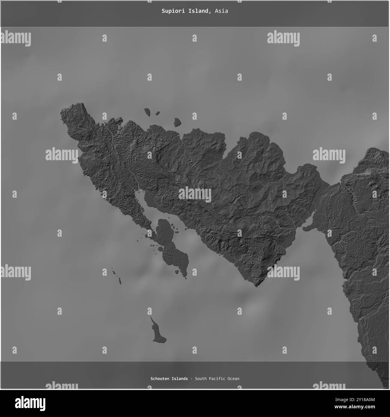 Supiori Island in the South Pacific Ocean, belonging to Indonesia ...