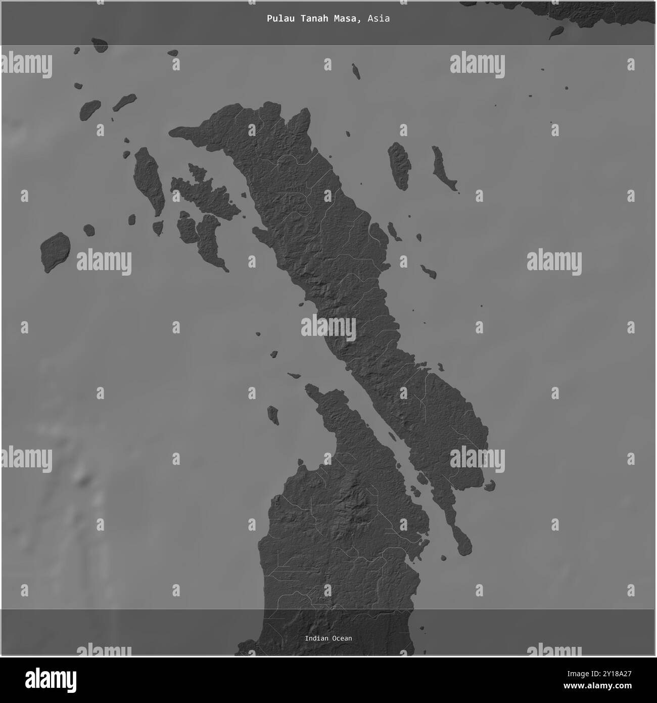 Pulau Tanah Masa in the Indian Ocean, belonging to Indonesia, cropped ...
