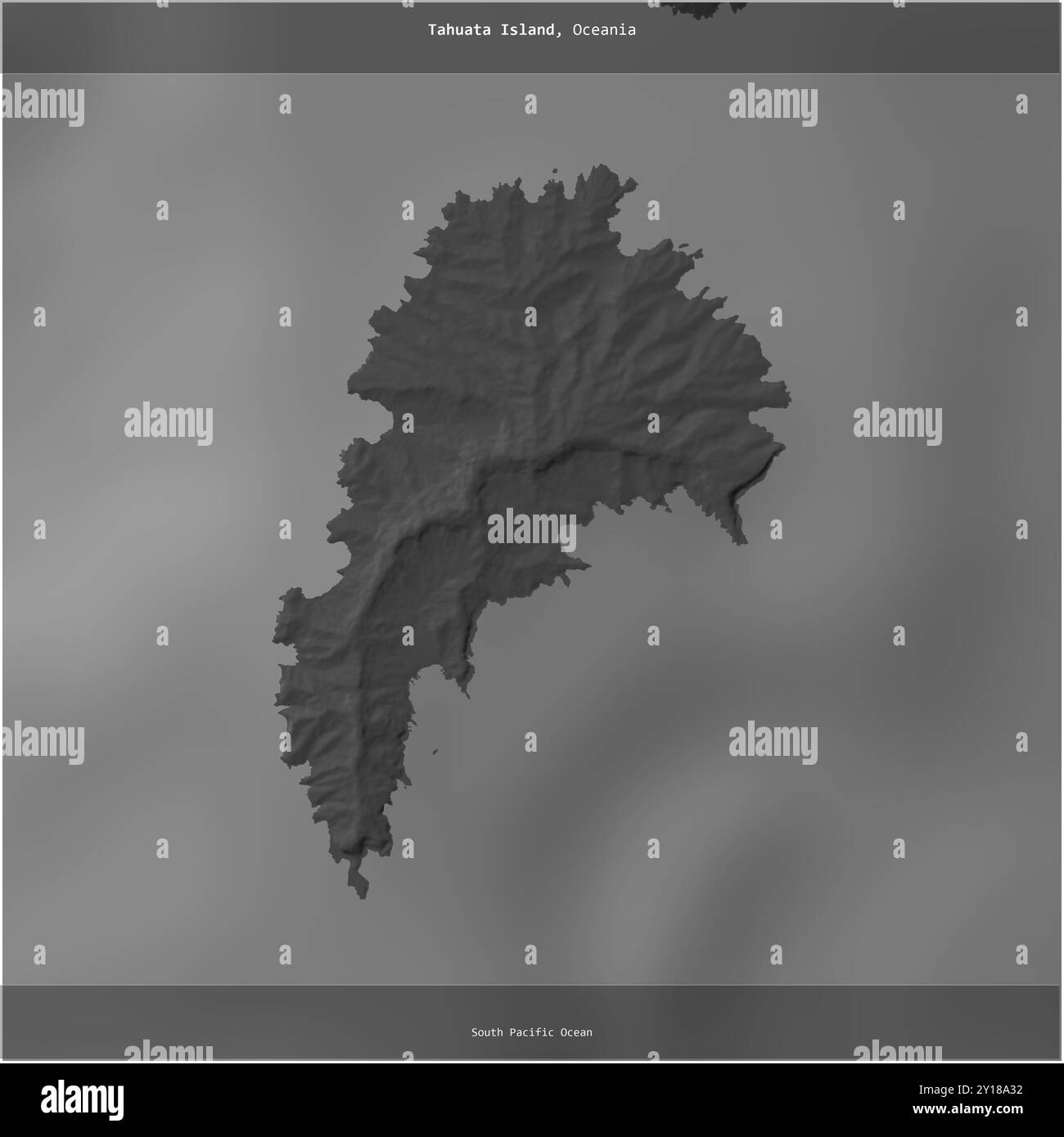 Tahuata Island in the South Pacific Ocean, belonging to France, cropped ...