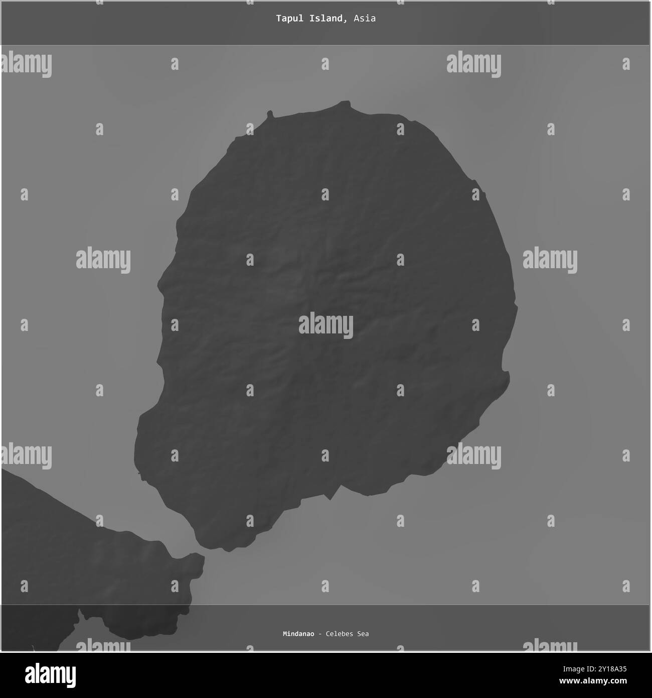 Tapul Island in the Celebes Sea, belonging to Philippines, cropped to ...