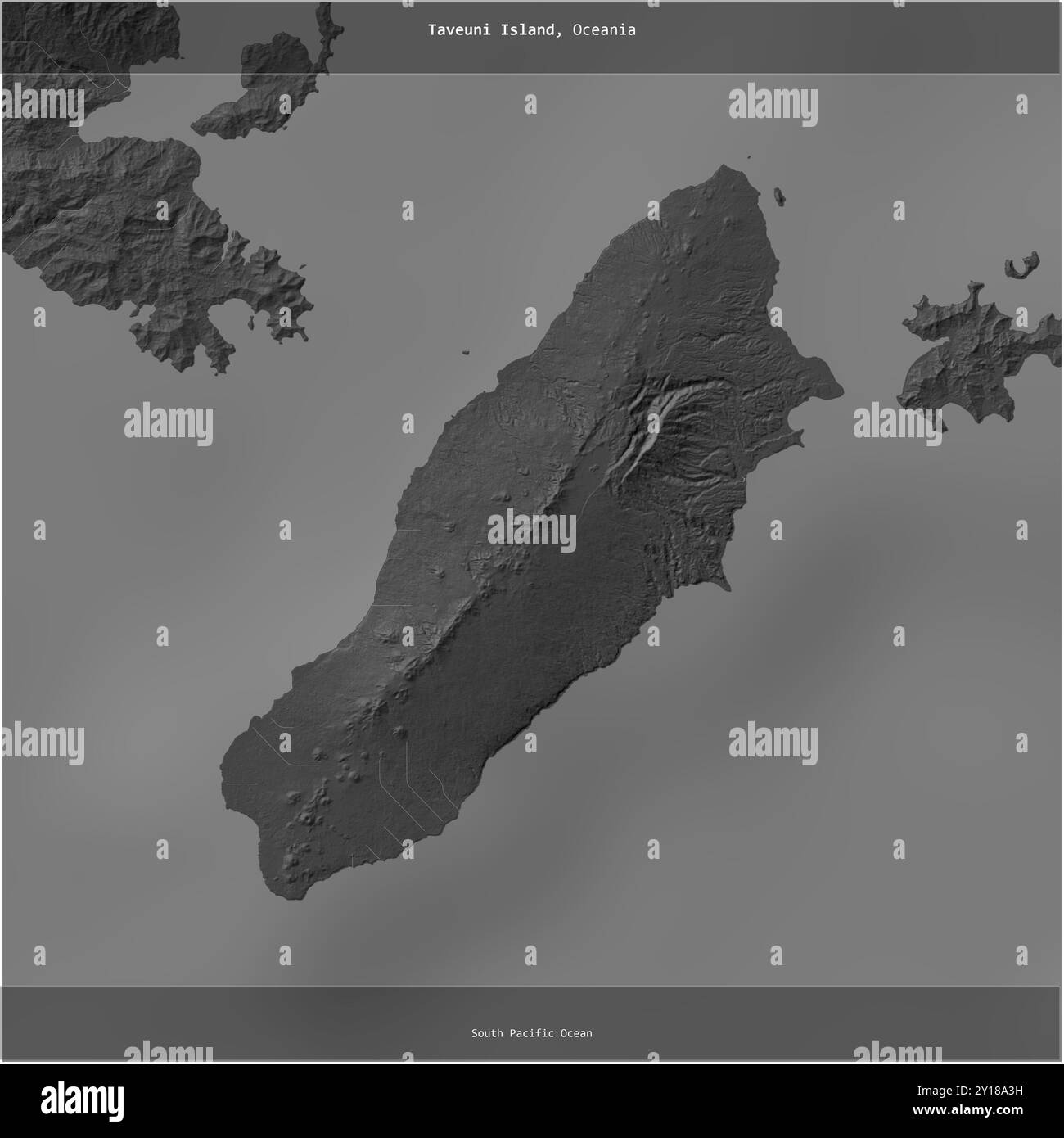 Taveuni Island in the South Pacific Ocean, belonging to Fiji, cropped ...