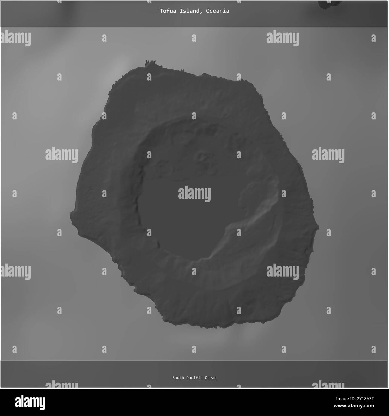Tofua Island in the South Pacific Ocean, belonging to Tonga, cropped to ...