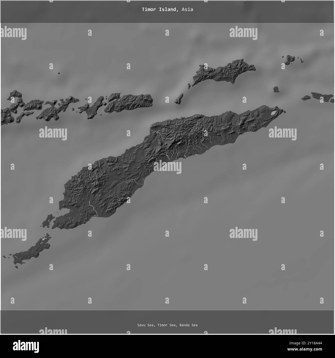 Timor Island in the Savu Sea, shared between: East Timor, Indonesia ...