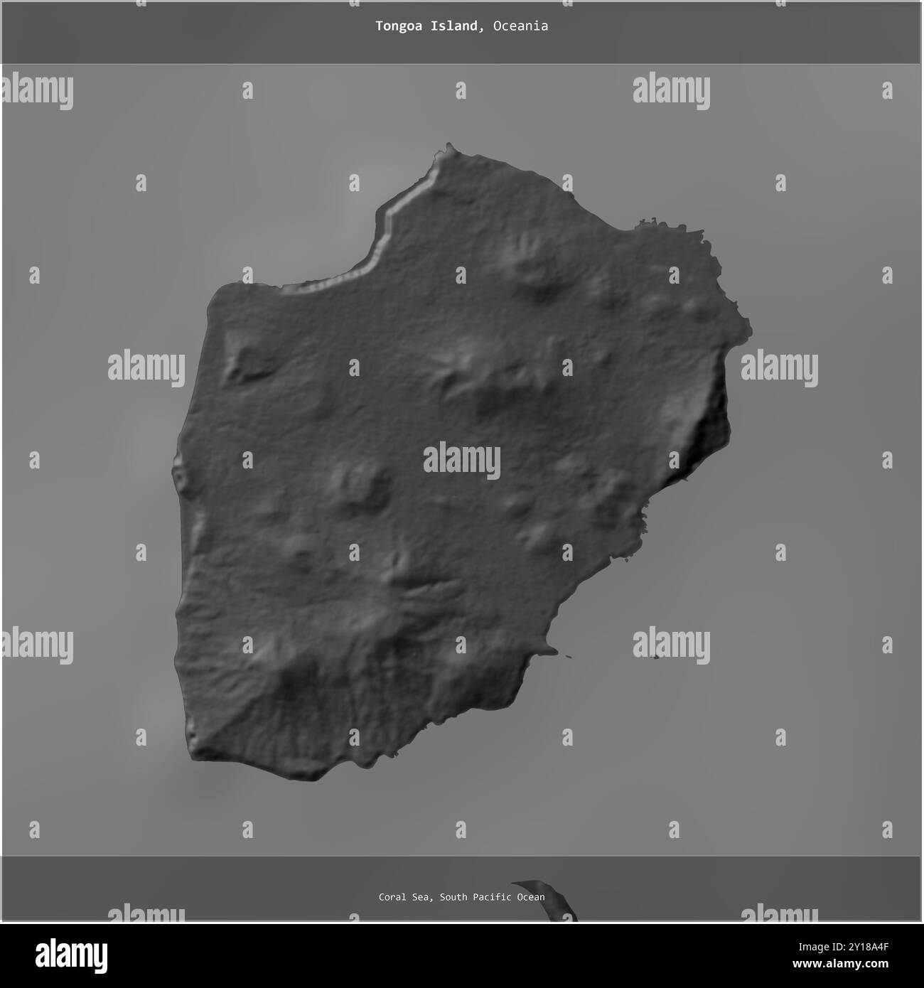 Tongoa Island in the Coral Sea, belonging to Vanuatu, cropped to square ...