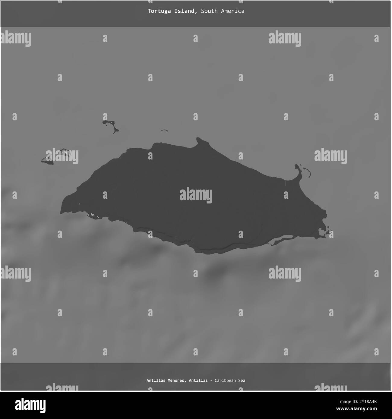 Tortuga Island in the Caribbean Sea, belonging to Venezuela, cropped to ...