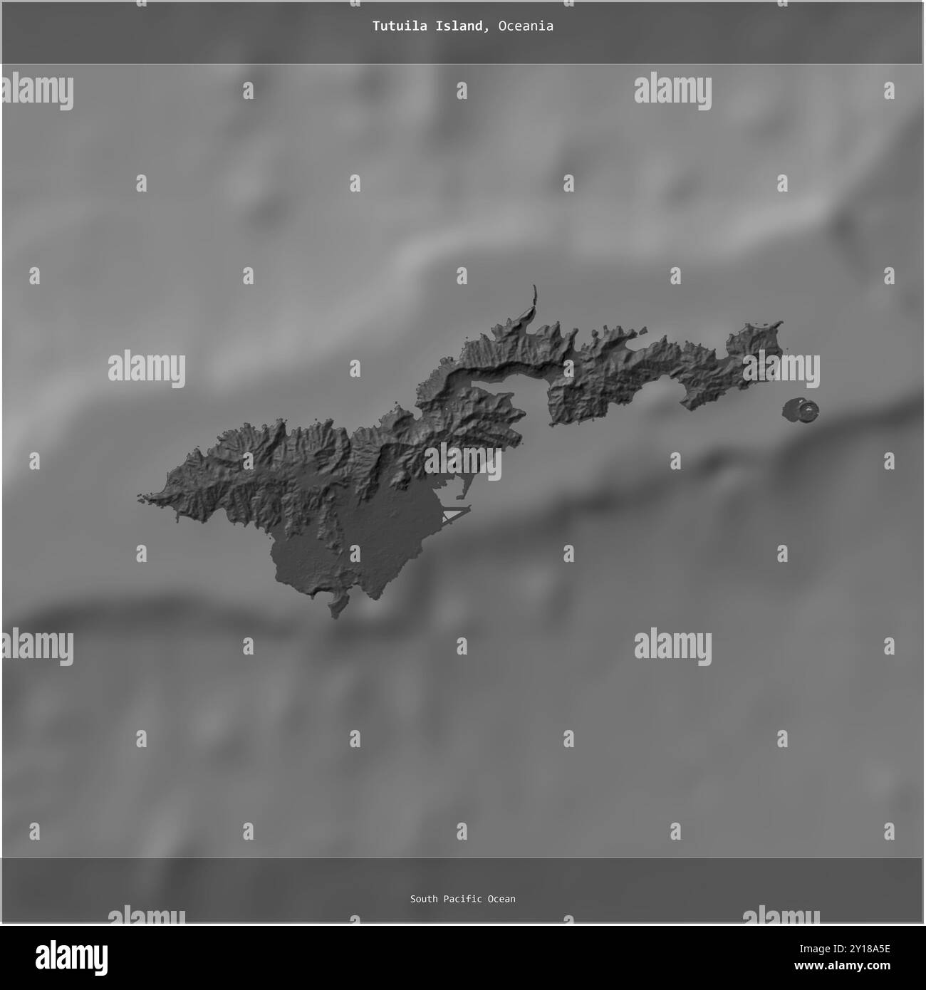 Tutuila Island in the South Pacific Ocean, belonging to United States ...