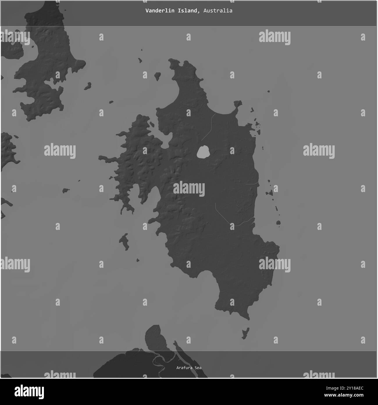 Vanderlin Island in the Arafura Sea, belonging to Australia, cropped to ...