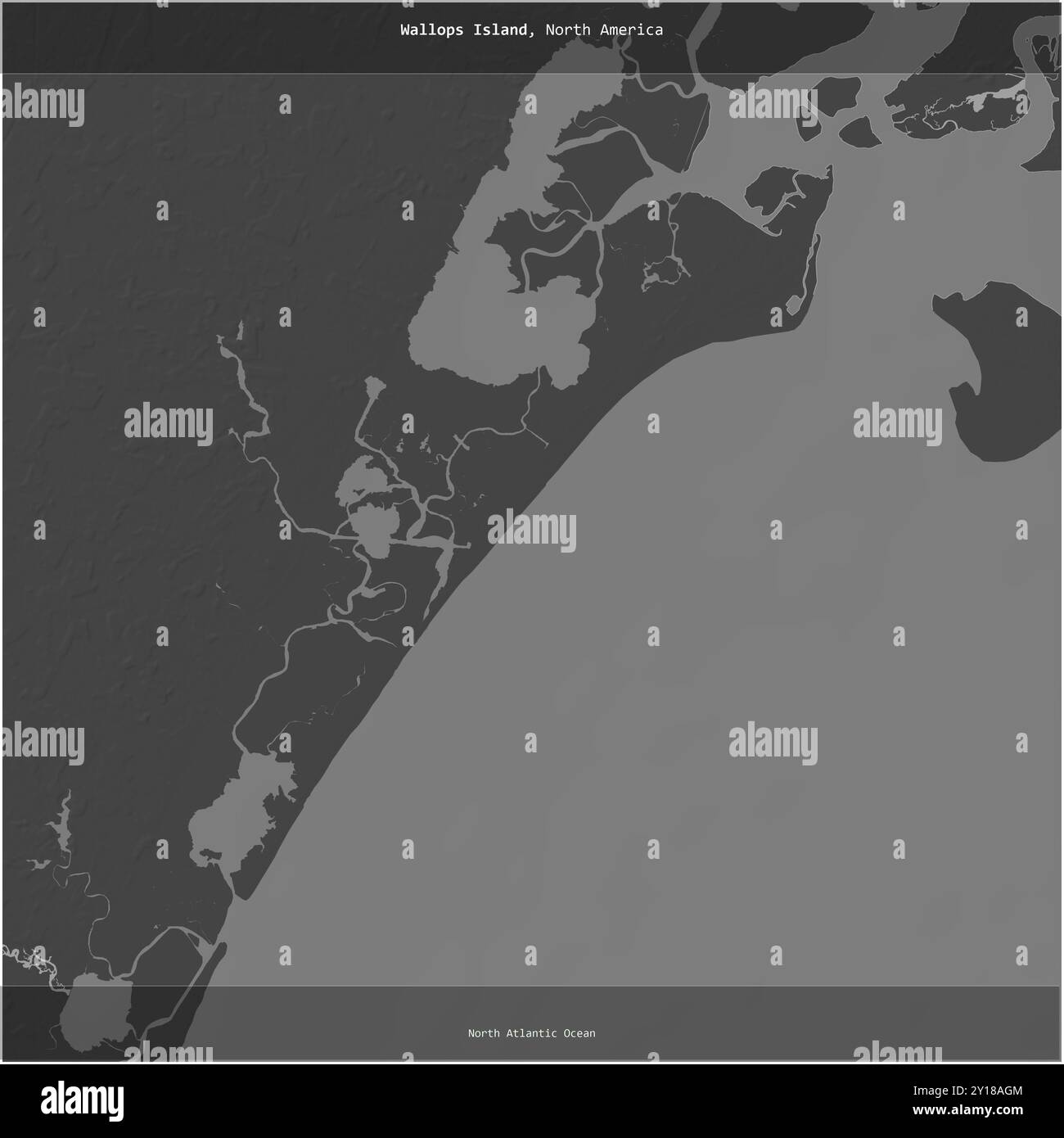 Wallops Island in the North Atlantic Ocean, belonging to United States ...