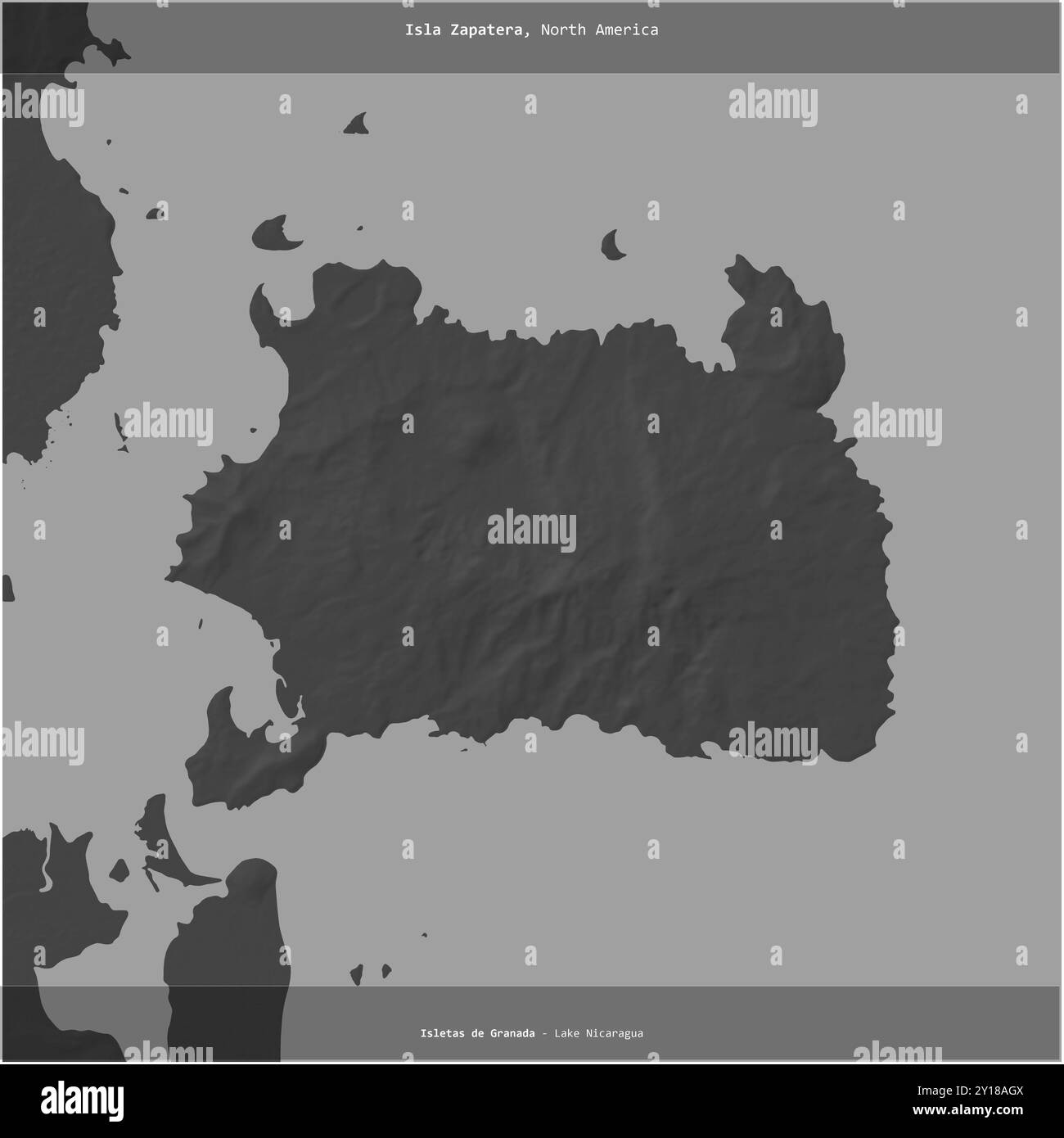 Isla Zapatera in the Lake Nicaragua, belonging to Nicaragua, cropped to ...