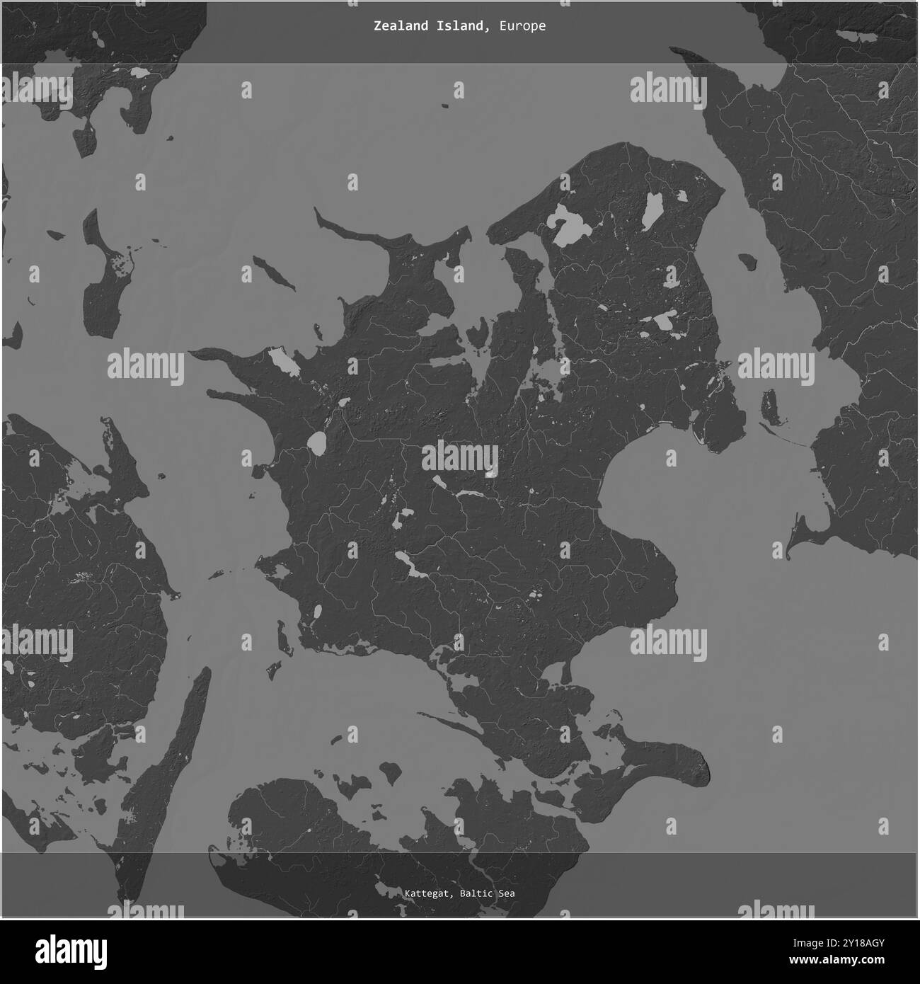 Zealand Island in the Kattegat, belonging to Denmark, cropped to square ...