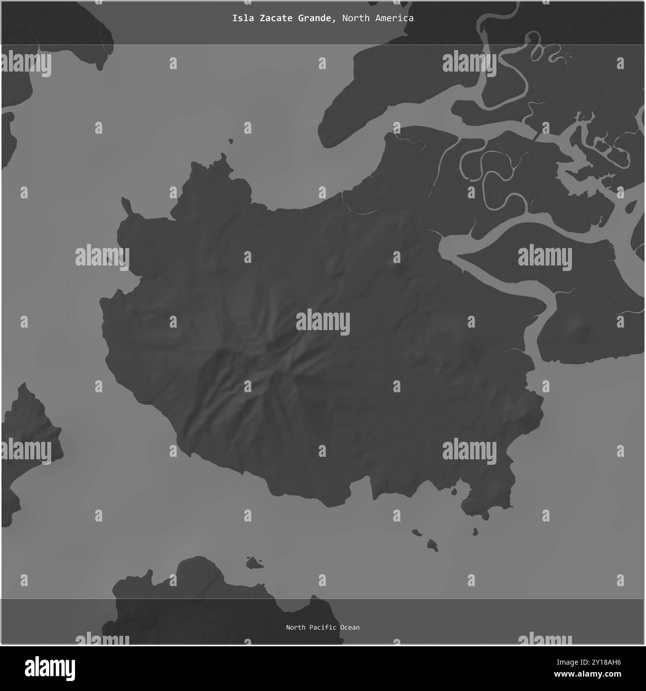 Isla Zacate Grande in the North Pacific Ocean, belonging to Honduras ...