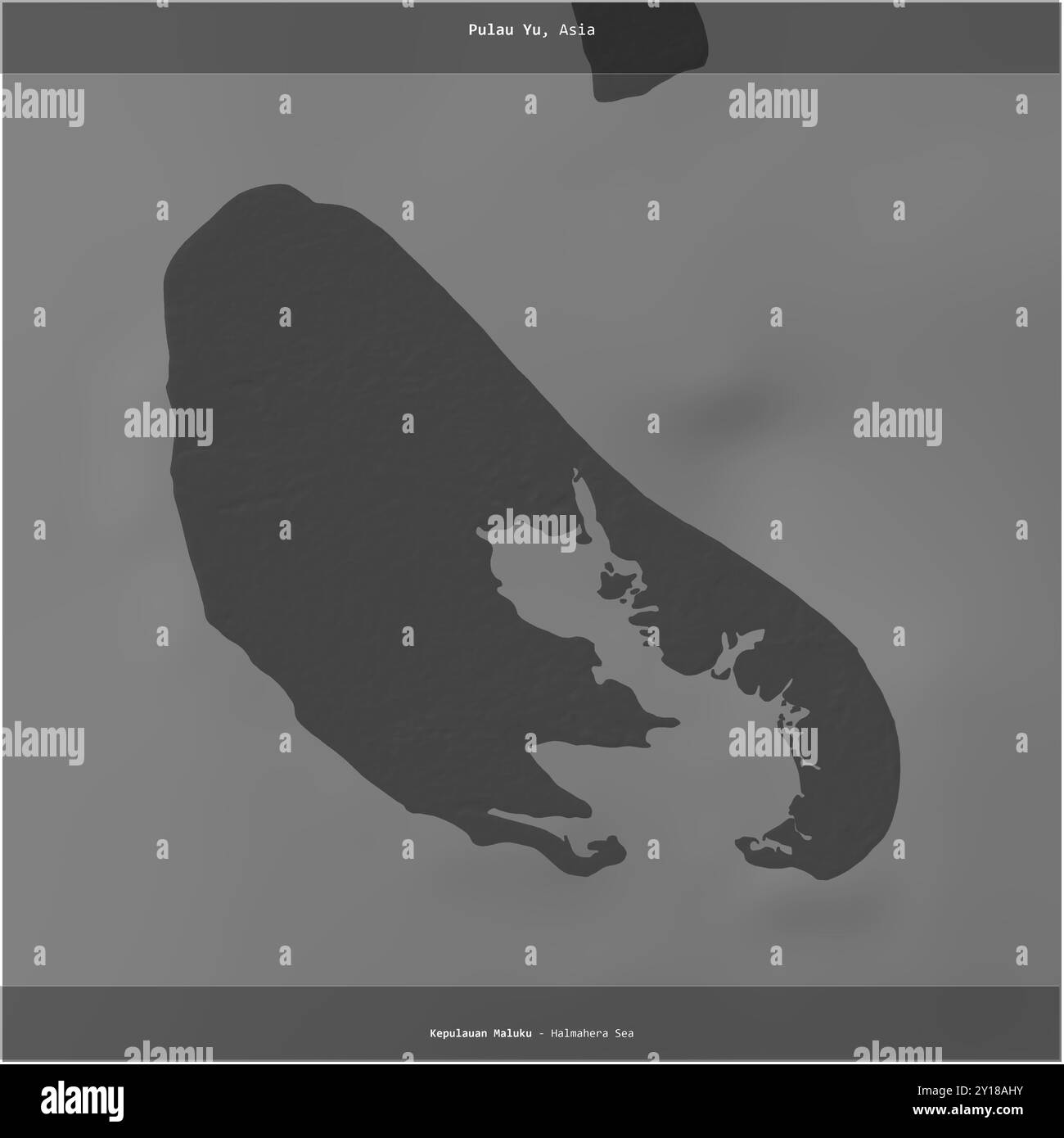 Pulau Yu in the Halmahera Sea, belonging to Indonesia, cropped to ...