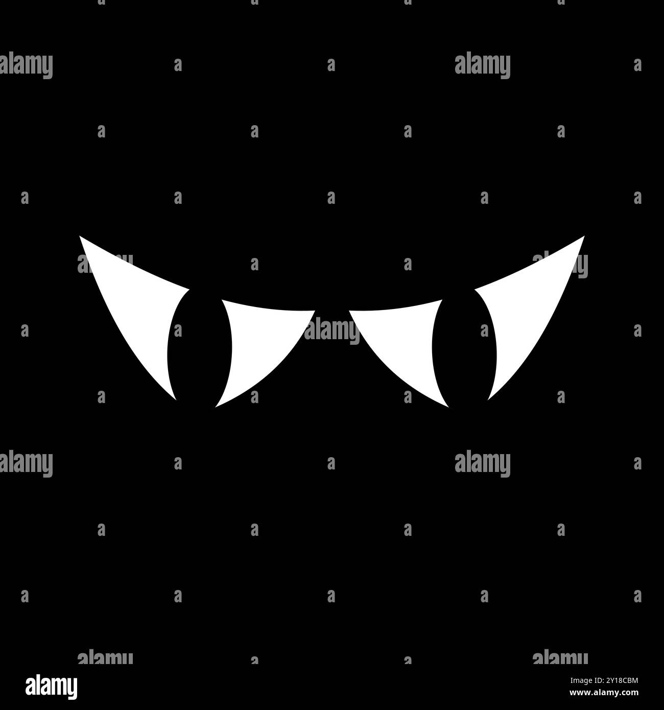 Hand drown illustration of evil angry eye on dark black background ...
