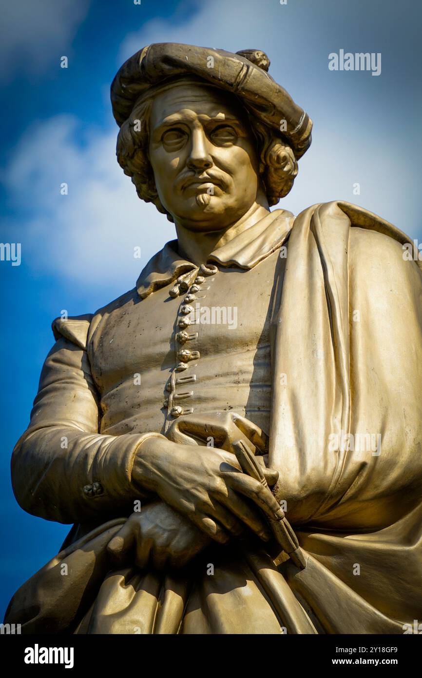 Amsterdam, Netherlands. September 10,2020. Statue of the dutch painter ...