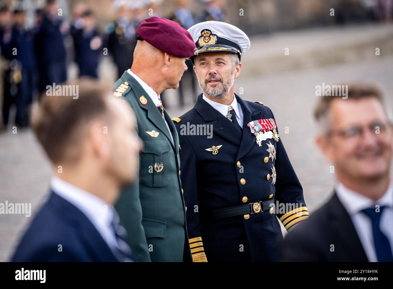 Copenhagen, Denmark. 05th Sep, 2024. King Frederik X and Defense Chief ...