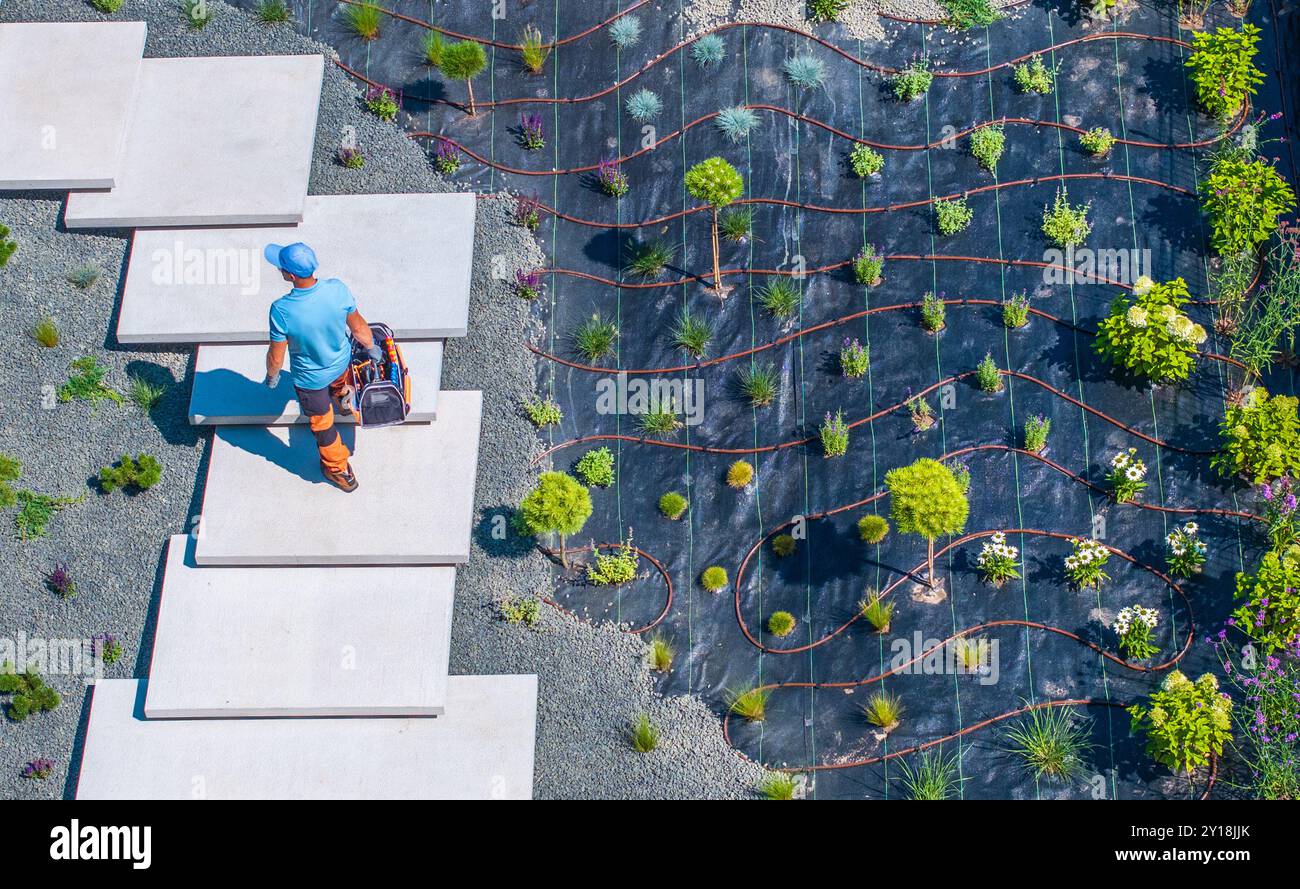 Modern drip irrigation system hi-res stock photography and images - Alamy
