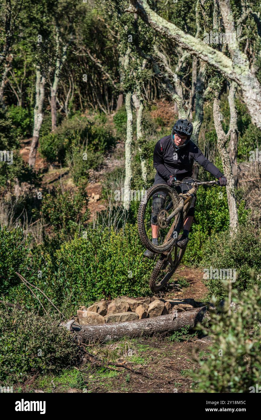 Mountainbike riding in Italy Stock Photo - Alamy