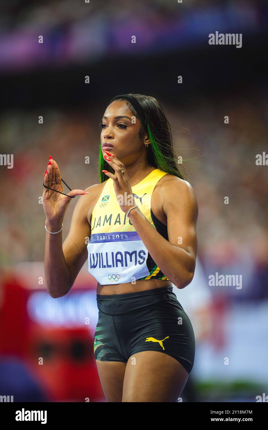 Stacey-Ann Williams participating in the 400 meters at the Paris 2024 Olympic Games Stock Photo ...