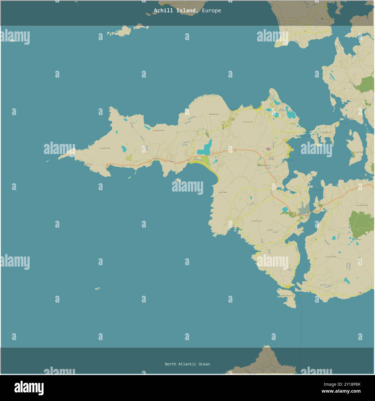 Achill Island in the North Atlantic Ocean, belonging to Ireland ...