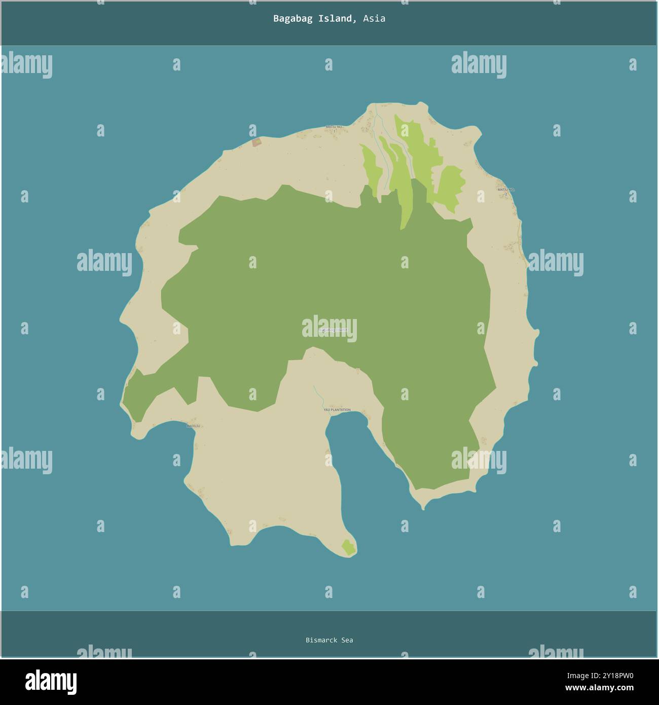Bagabag Island in the Bismarck Sea, belonging to Papua New Guinea ...