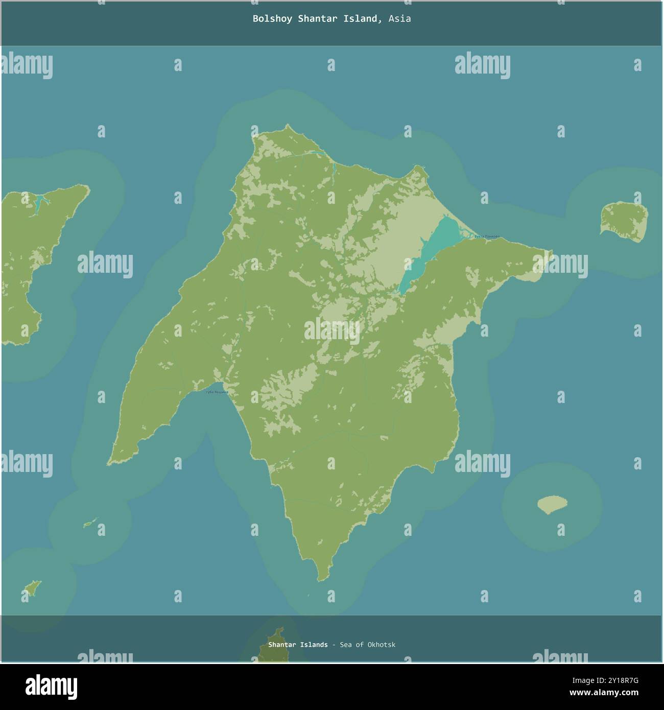 Bolshoy Shantar Island in the Sea of Okhotsk, belonging to Russia ...