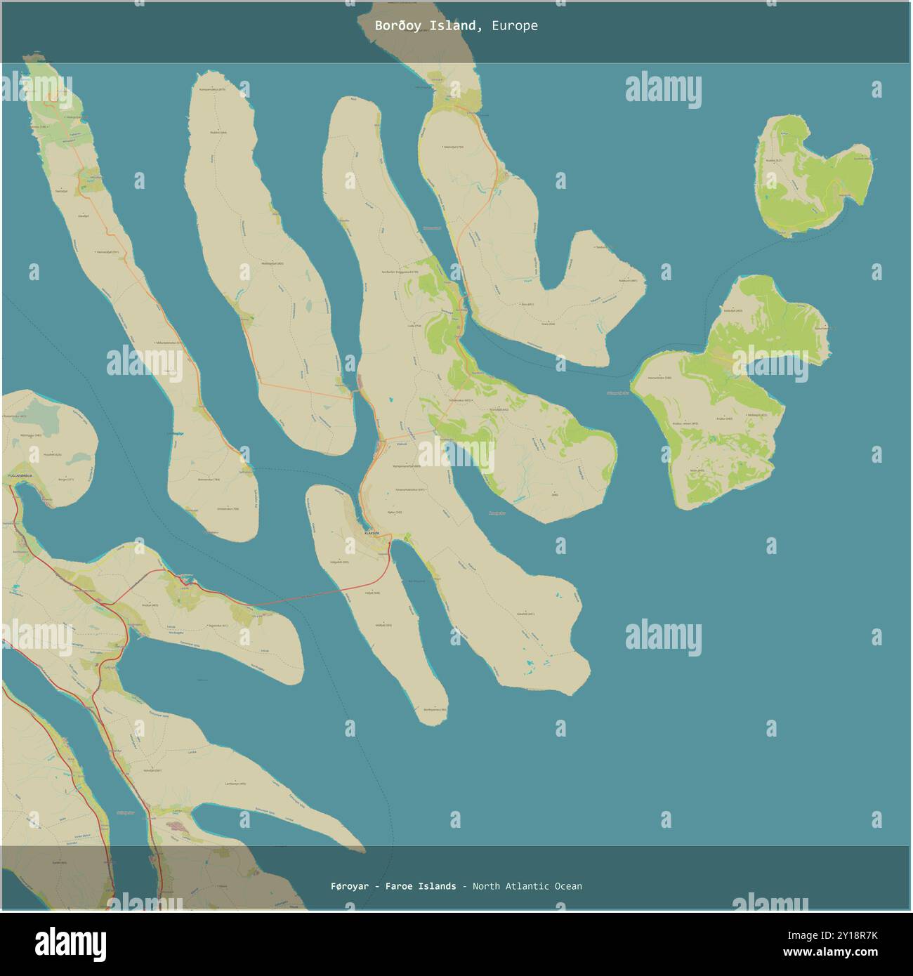 Boroy Island in the North Atlantic Ocean, belonging to Faroe Islands ...