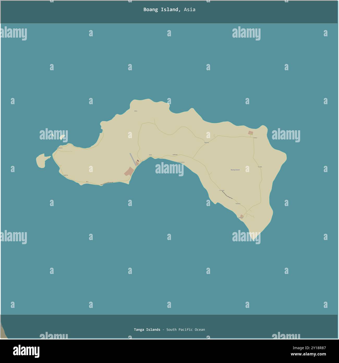Boang Island in the South Pacific Ocean, belonging to Papua New Guinea ...