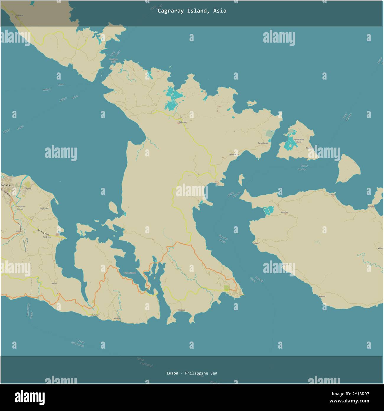 Cagraray Island in the Philippine Sea, belonging to Philippines ...