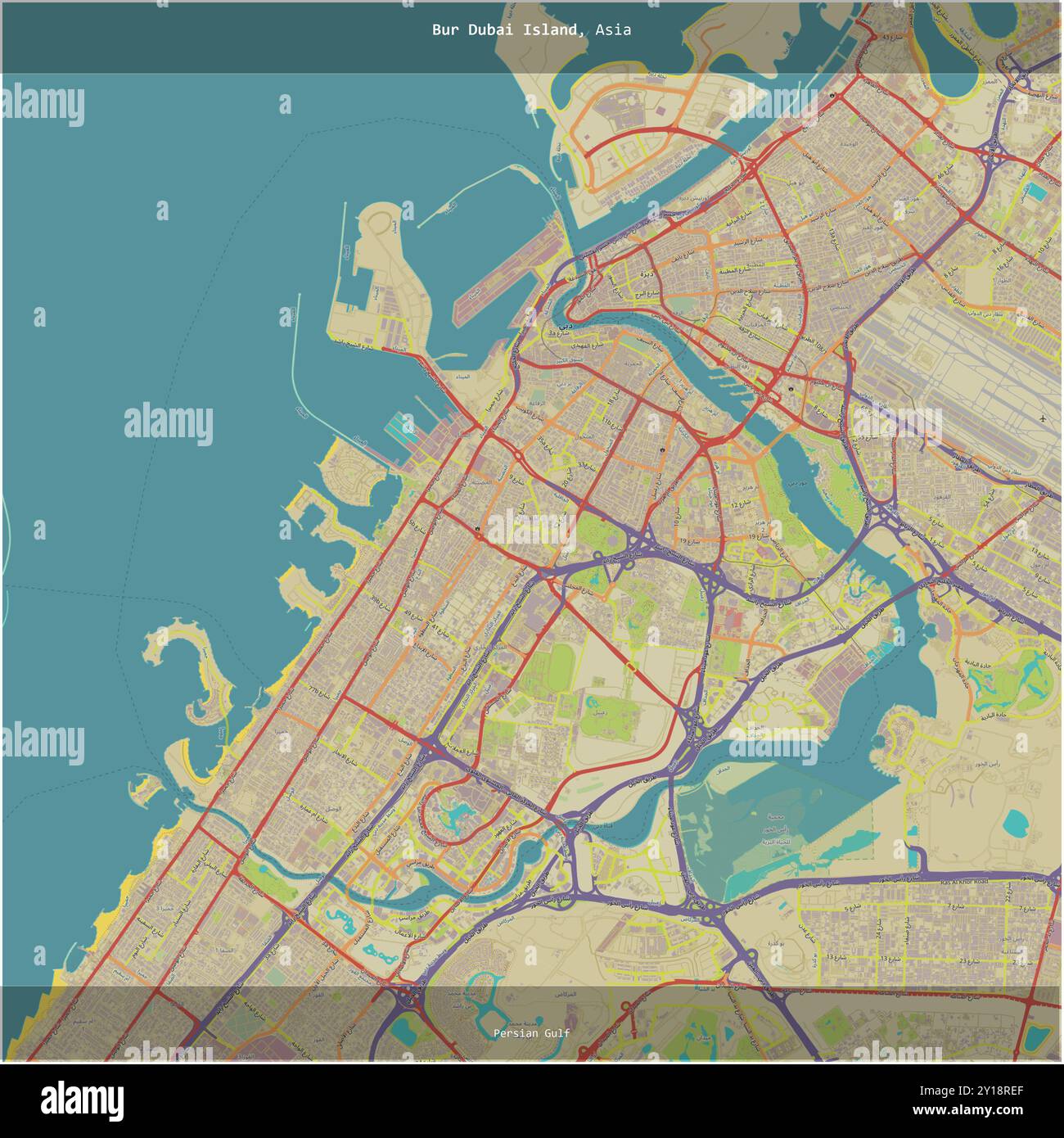 Dubai highlighted map hi-res stock photography and images - Alamy